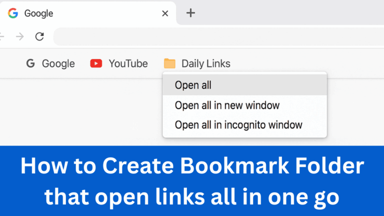 Create a Chrome Bookmark Folder to Open All Links at Once - Syed Tech